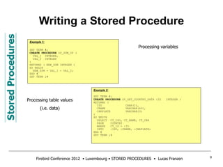 Stored procedures in Firebird | PPT