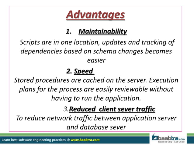 Stored procedures | PPTX