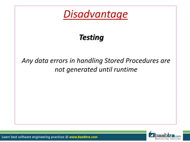 Stored procedures | PPTX