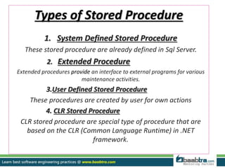 Stored procedures | PPTX
