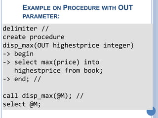 Stored procedures | PPTX