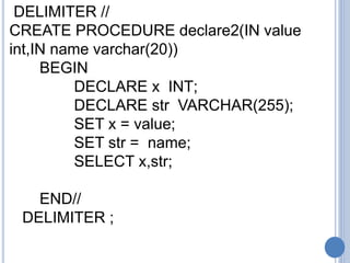 Stored procedures | PPTX