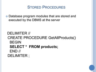 Stored procedures | PPTX