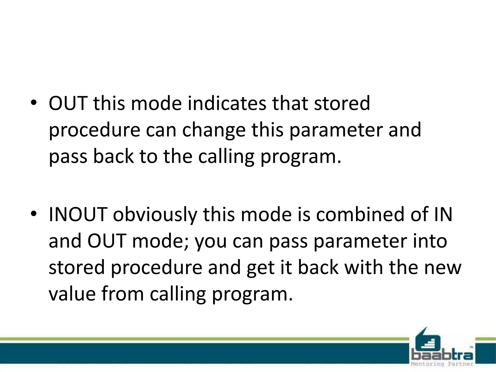 Stored procedures in_mysql | PPTX
