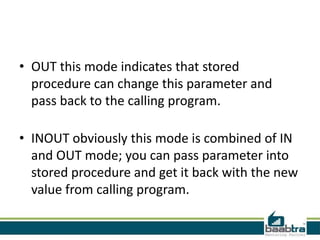 Stored procedures in_mysql | PPTX