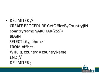 Stored procedures in_mysql | PPTX