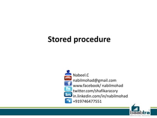 Stored procedures in_mysql | PPTX
