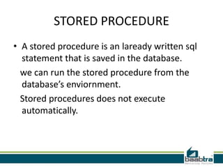 Stored procedures in_mysql | PPTX