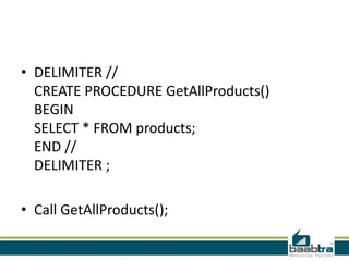 Stored procedures in_mysql | PPTX