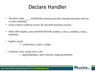Stored procedures with cursor | PPT