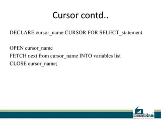 Stored procedure,transaction | PPT