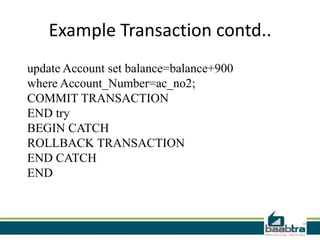 Stored procedure,transaction | PPT