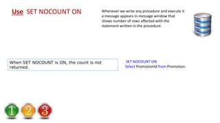 Stored procedure tuning and optimization t sql | PPTX | Databases ...
