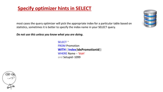 Stored Procedure Tuning And Optimization T Sql Pptx Databases