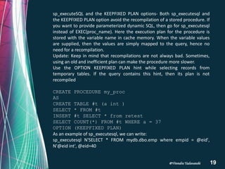 Stored procedure tunning | PPT