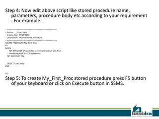 Stored procedure | PPTX