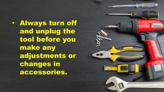 Store electrical power and hydraulic tools | PPTX