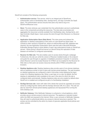 Citrix Store front planning guide | PDF