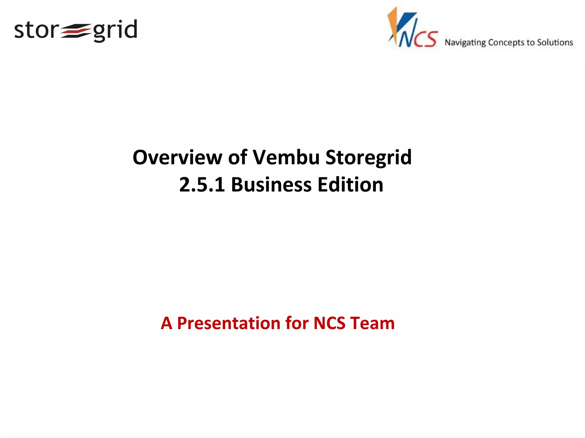 Storegrid 2.5.1 Biz Edition | PPT | Data Storage and Warehousing ...