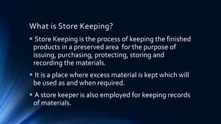 Storekeeping | PPTX