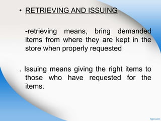 STOREKEEPING PPT SECOND DAY.ppt