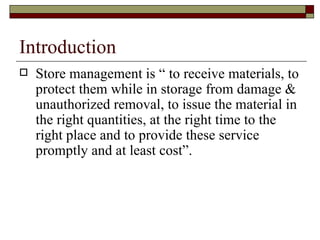 Store management | PPT