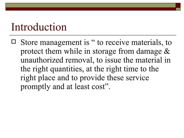 Store management | PPT | Retail Industry | Industries