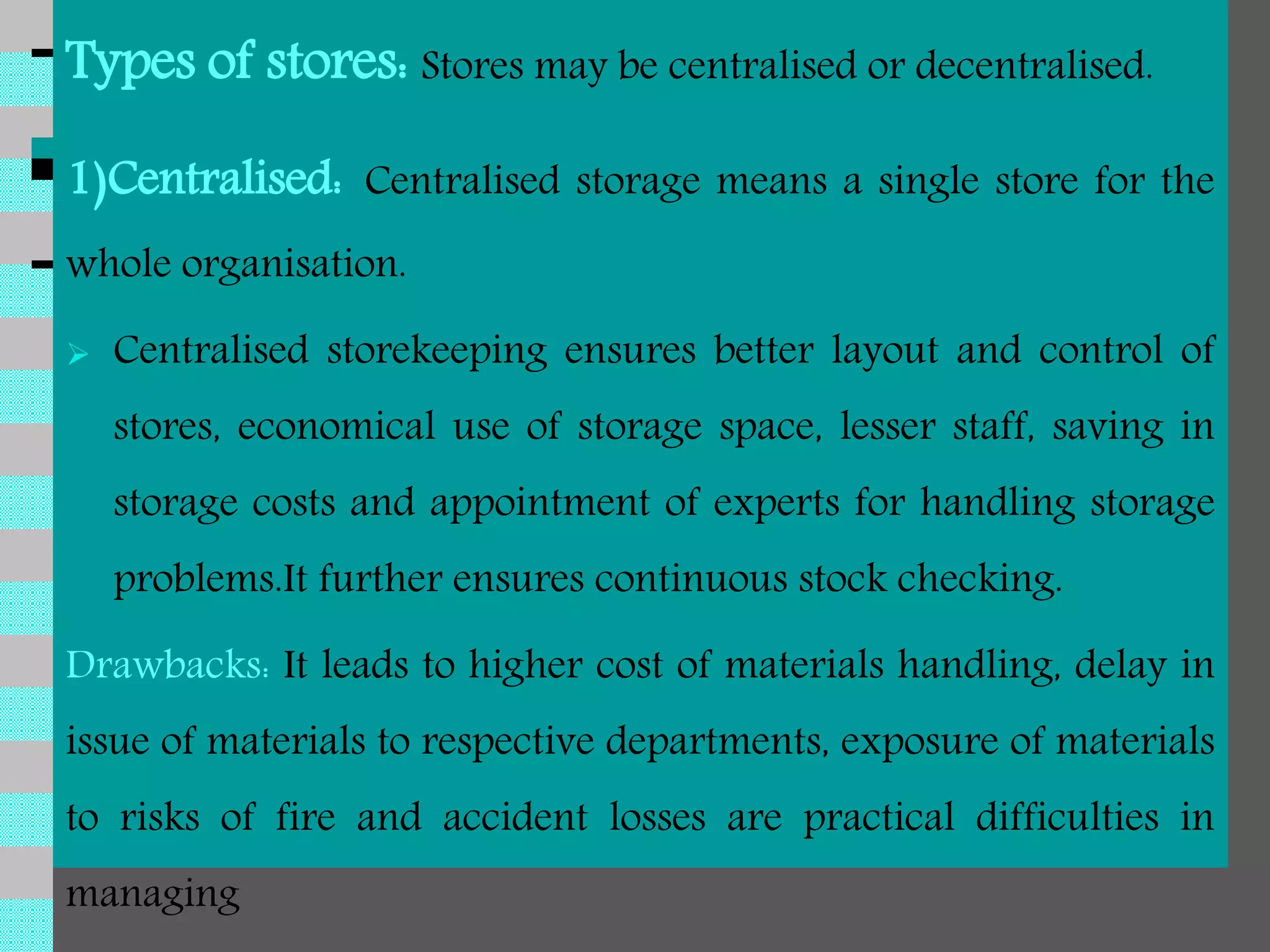 Stores management | PPTX