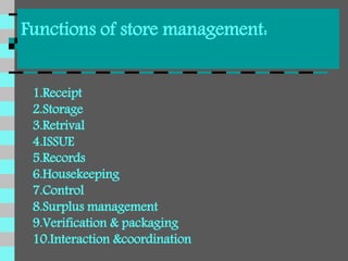 Stores management | PPTX