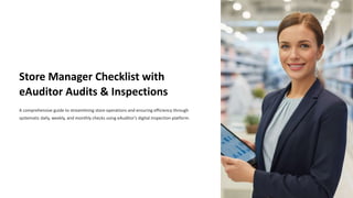 Store Manager Checklist with eAuditor Audits & Inspections | PDF