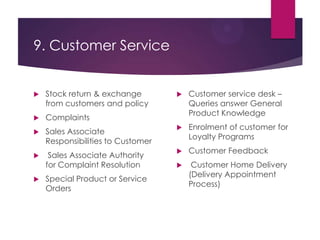 Store Operating Procedure for Store Manager | PPT