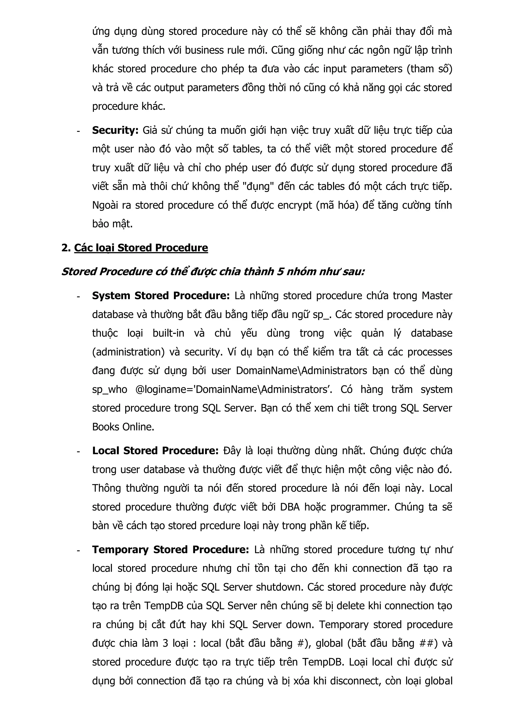 Store procedure | PDF