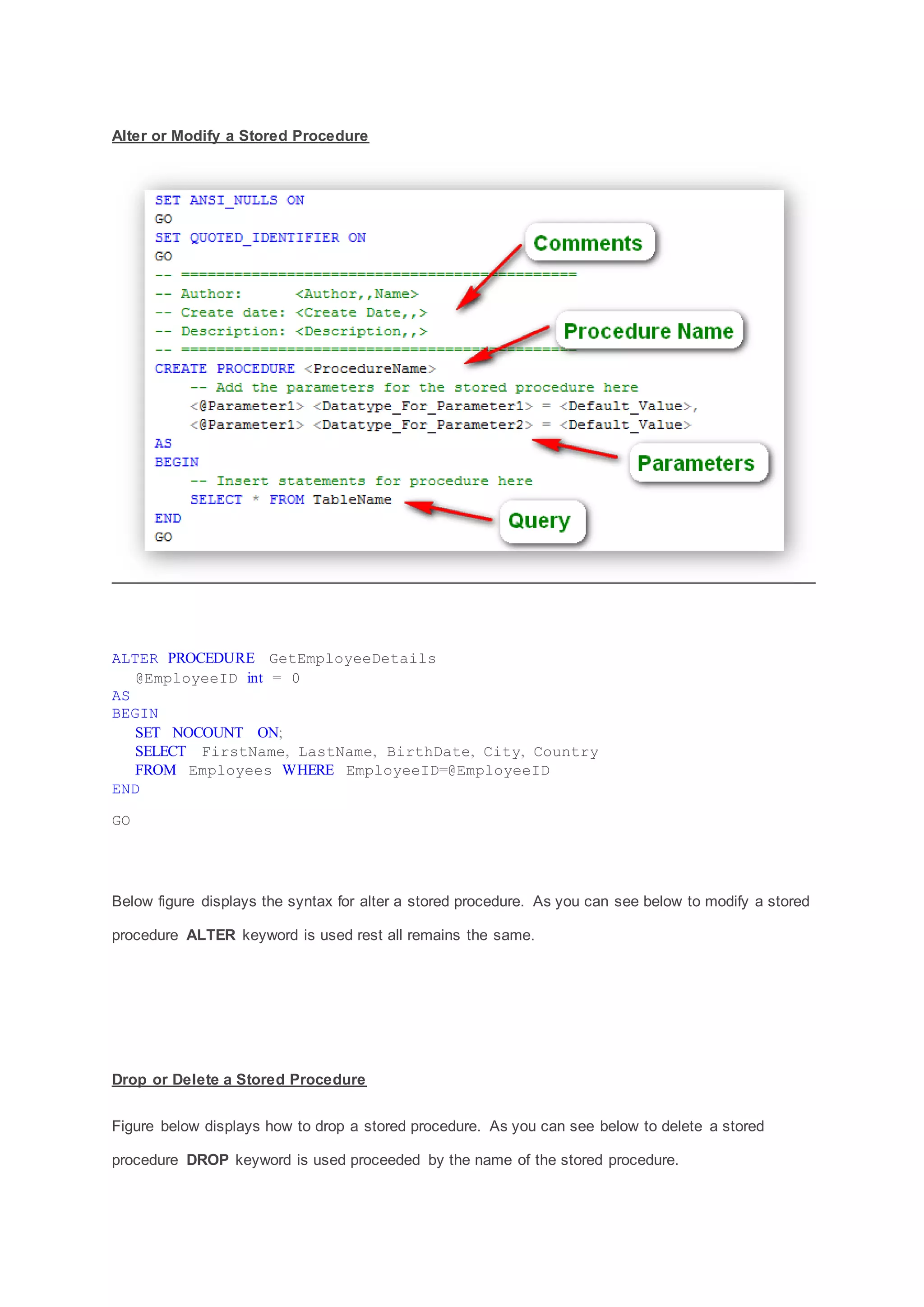 How to create Store Procedure | PDF