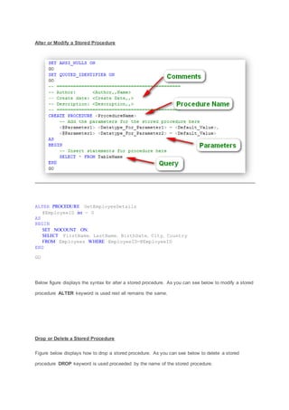 How to create Store Procedure | PDF