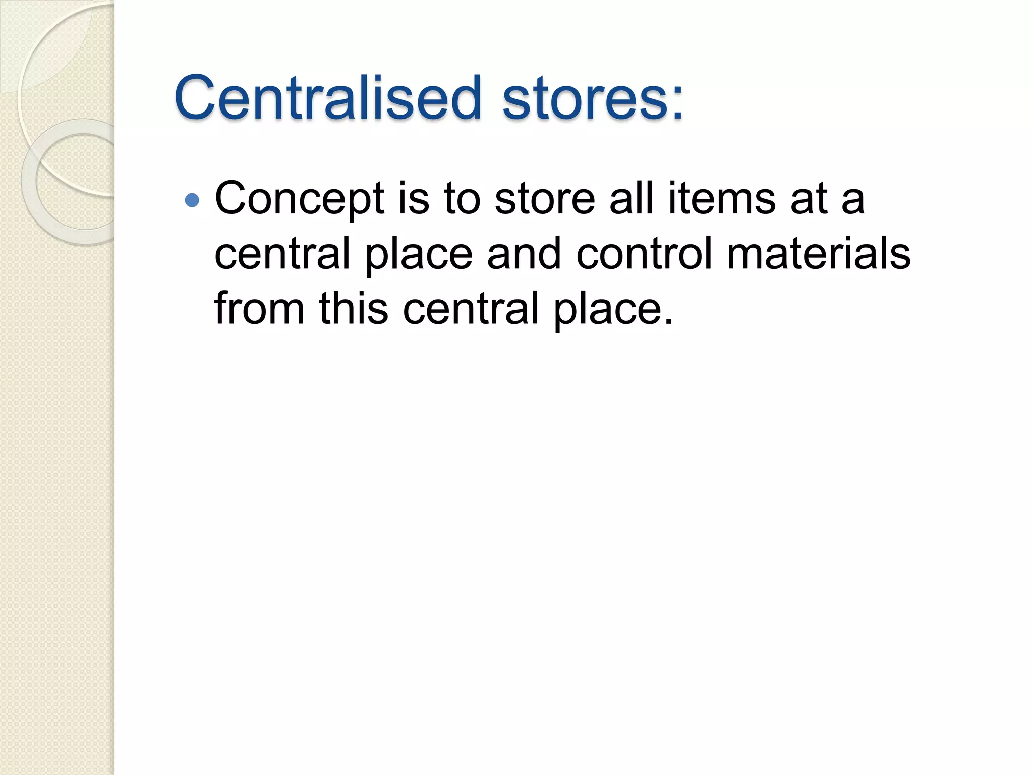 Stores and inventory control | PPTX