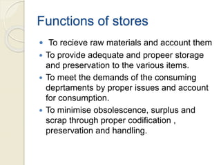 Stores and inventory control | PPTX