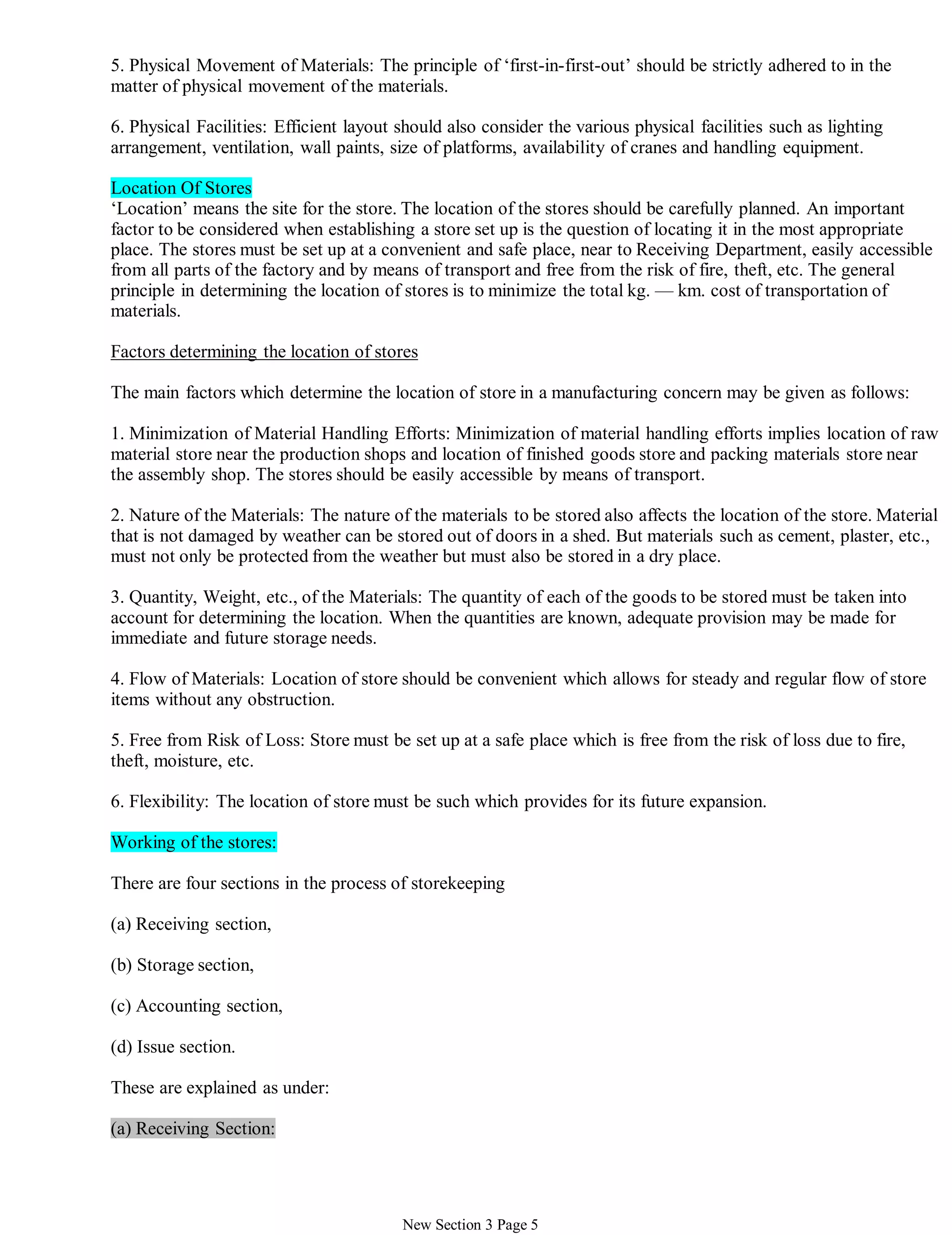 Stores and store keeping | PDF