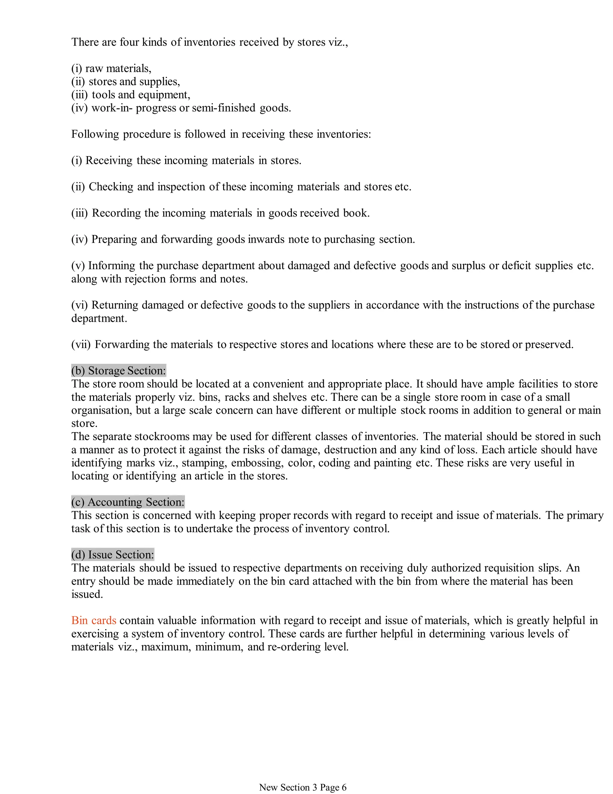 Stores and store keeping | PDF