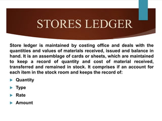 Stores ledger | PPTX