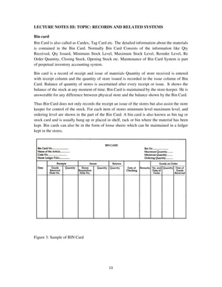 Stores management and stock control | PDF