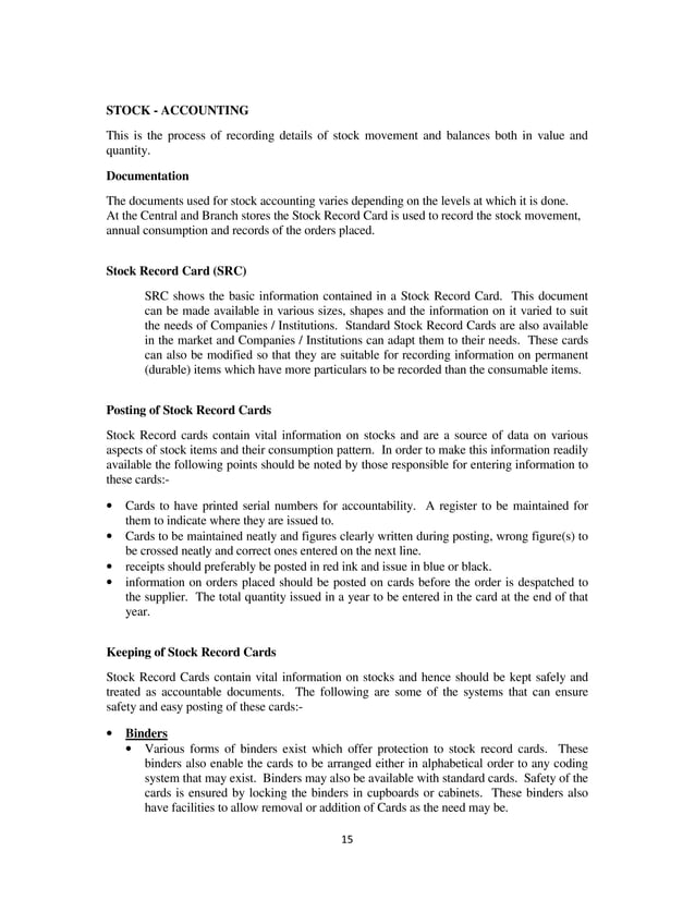 Stores management and stock control | PDF | Logistics | Business