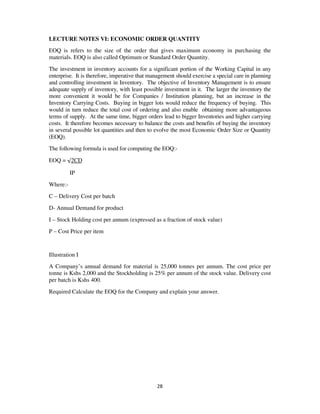 Stores management and stock control | PDF