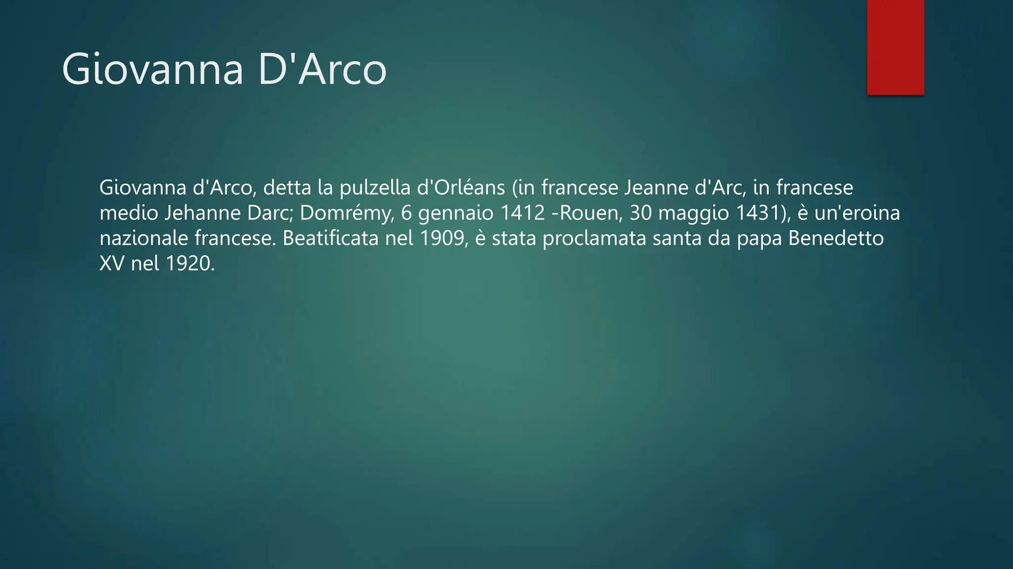 La guerra dei cent'anni e Giovanna D'Arco. | PPTX