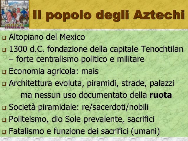 Aztechi Mappa Concettuale