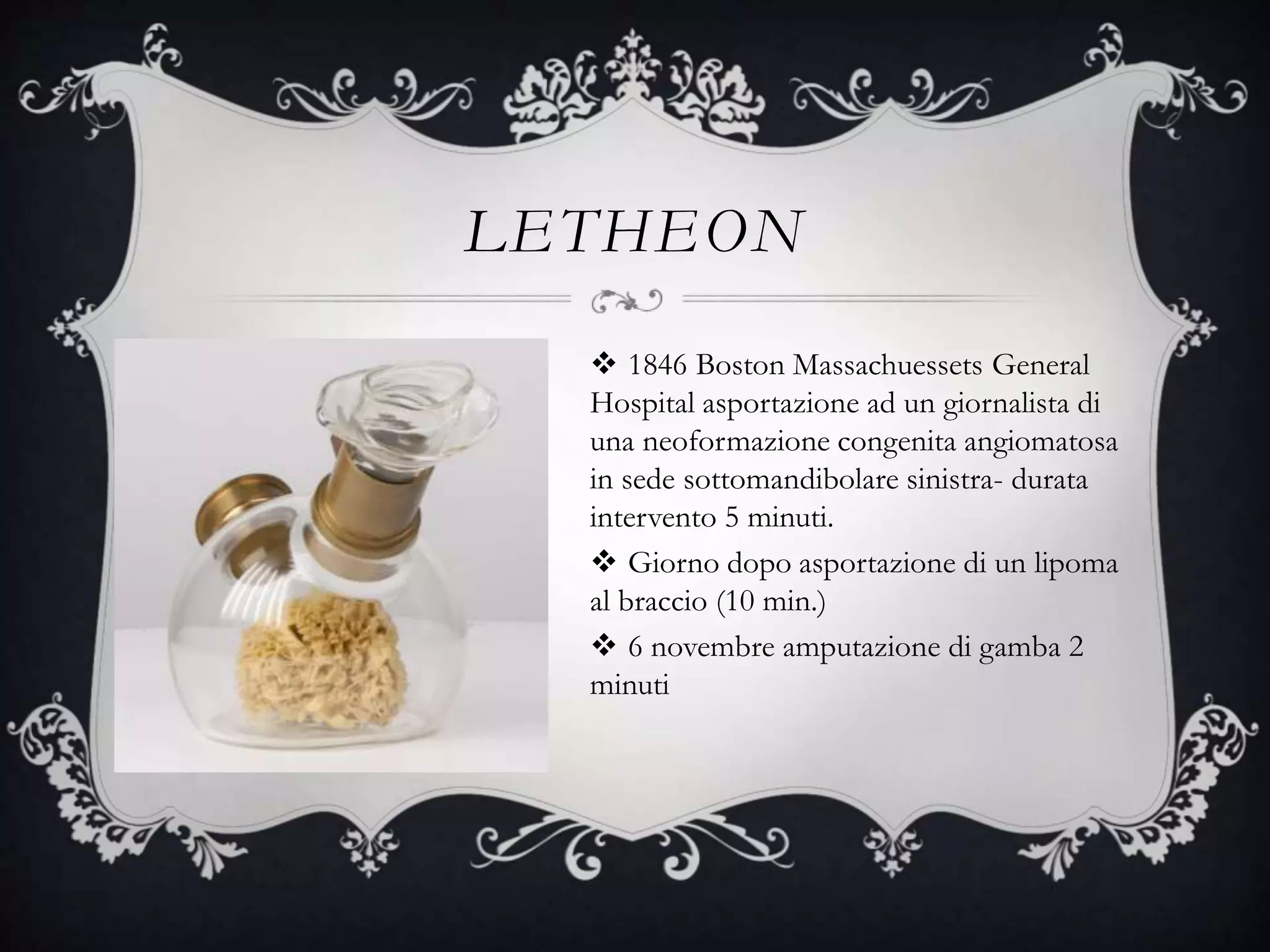 Storia anestesia | PPTX