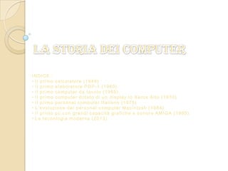 Storia dei computer | PPTX | Computing | Technology & Computing
