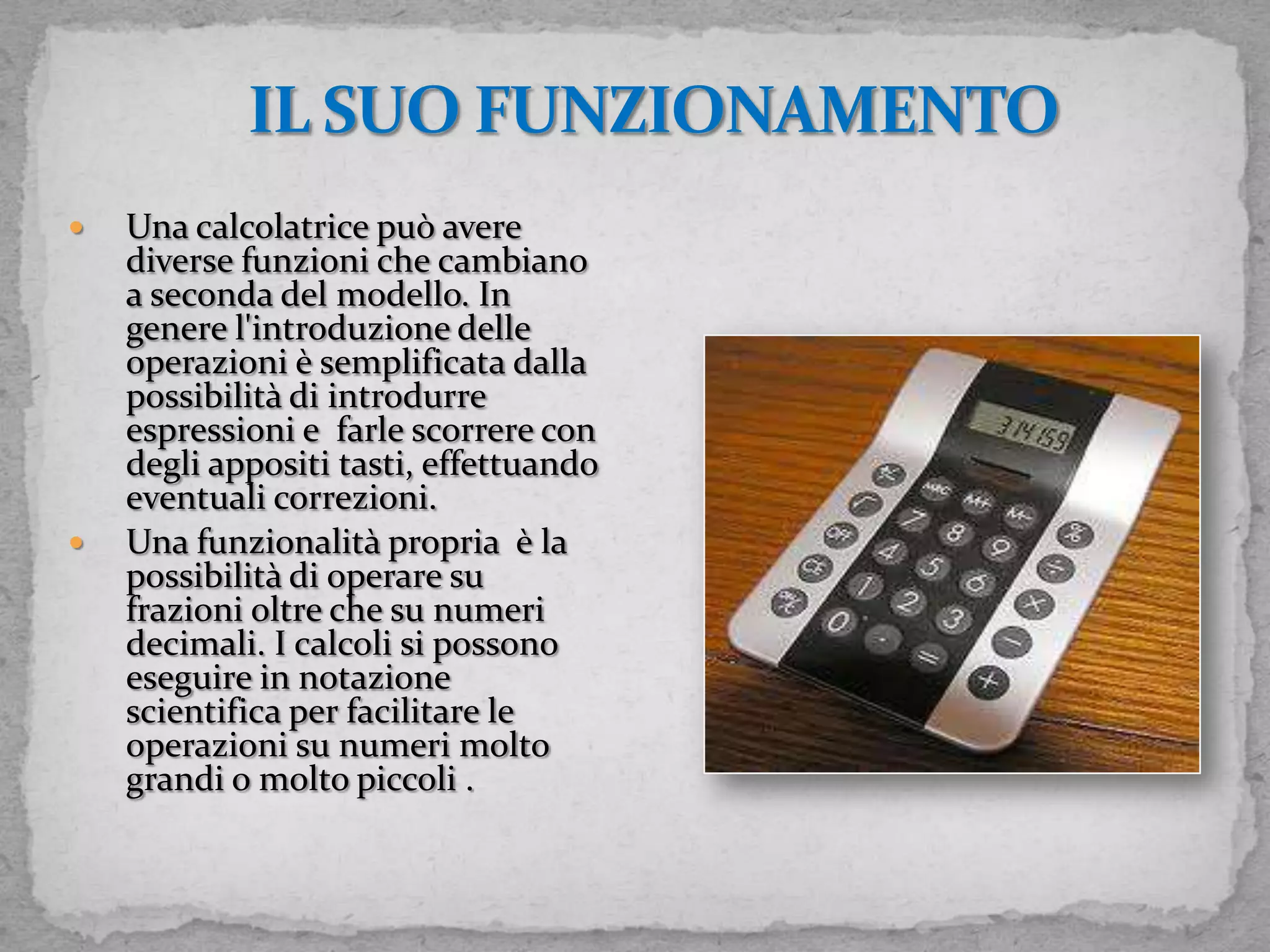 Storia della calcolatrice | PPSX