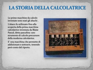 Storia della calcolatrice | PPSX