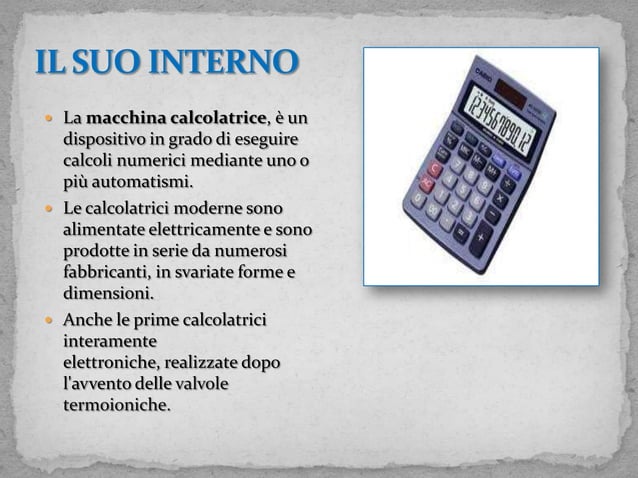 Storia della calcolatrice | PPSX | Science