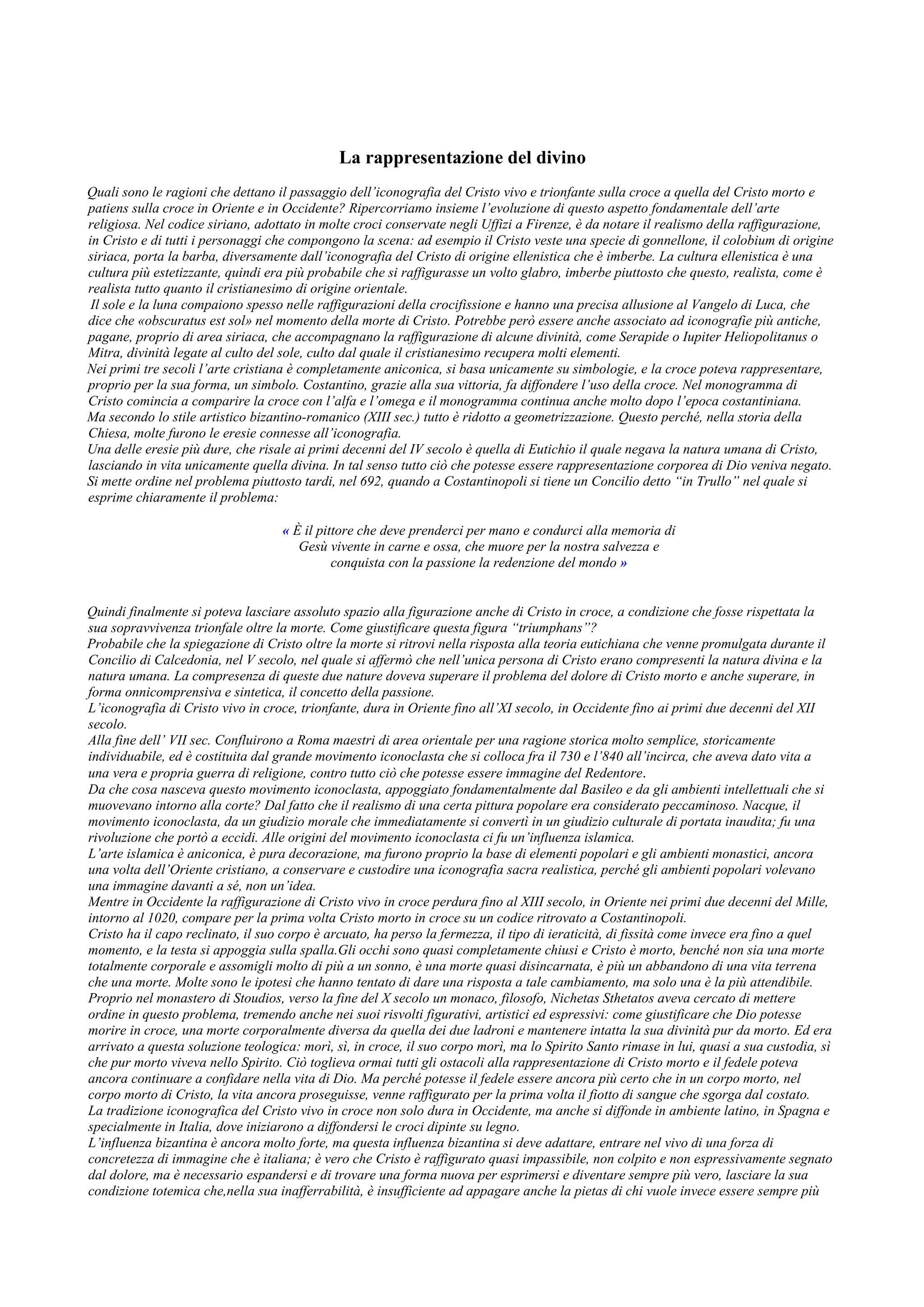 La crocifissione nelle croci dipinte | DOC